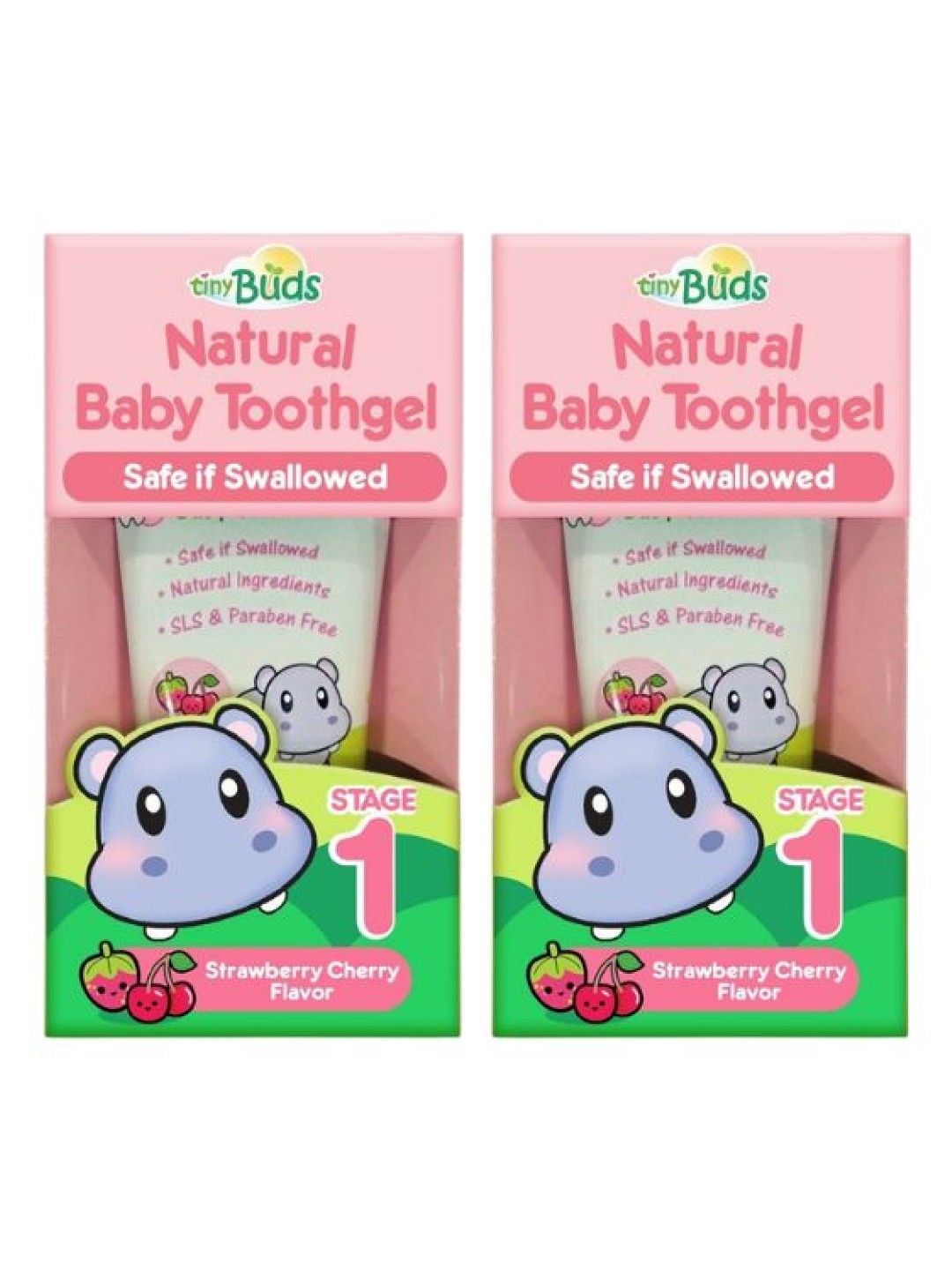 Tiny Buds Cherry Strawberry Baby Toothgel Stage 1 | edamama