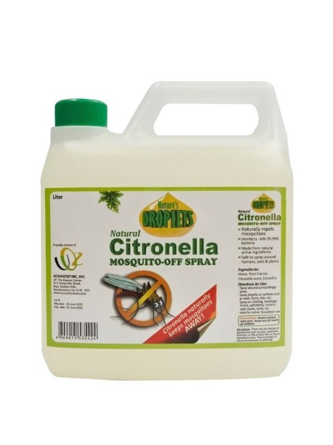 Natures Droplets Citronella Mosquito Off-spray (1L | edamama