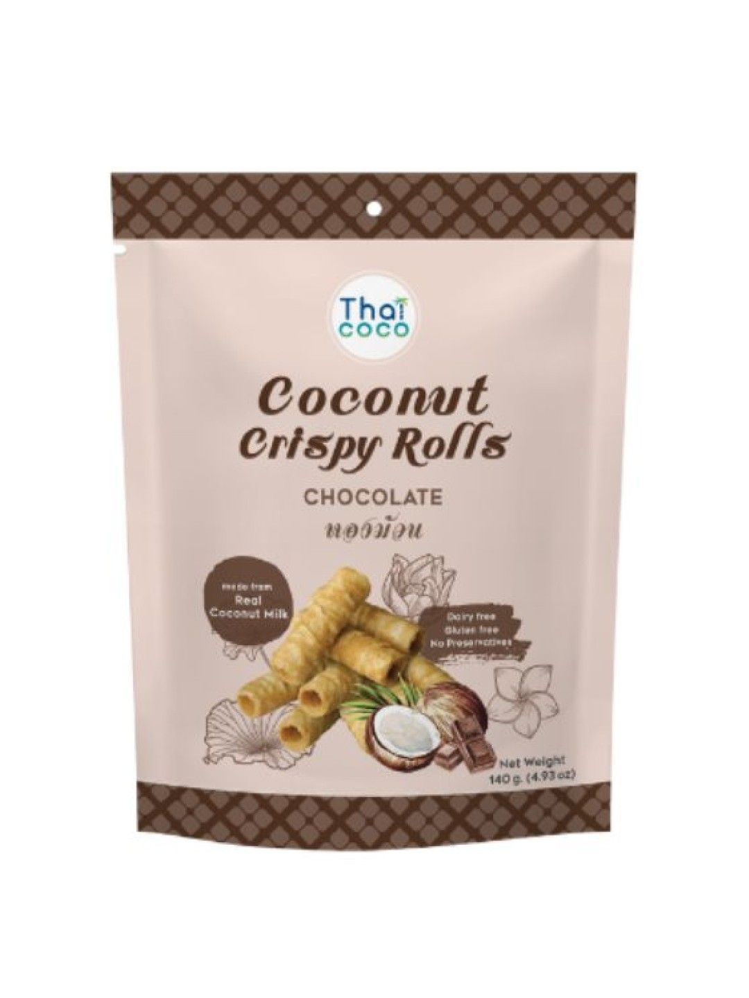 Thai Coco Coconut Crispy Roll Original (140g) | edamama