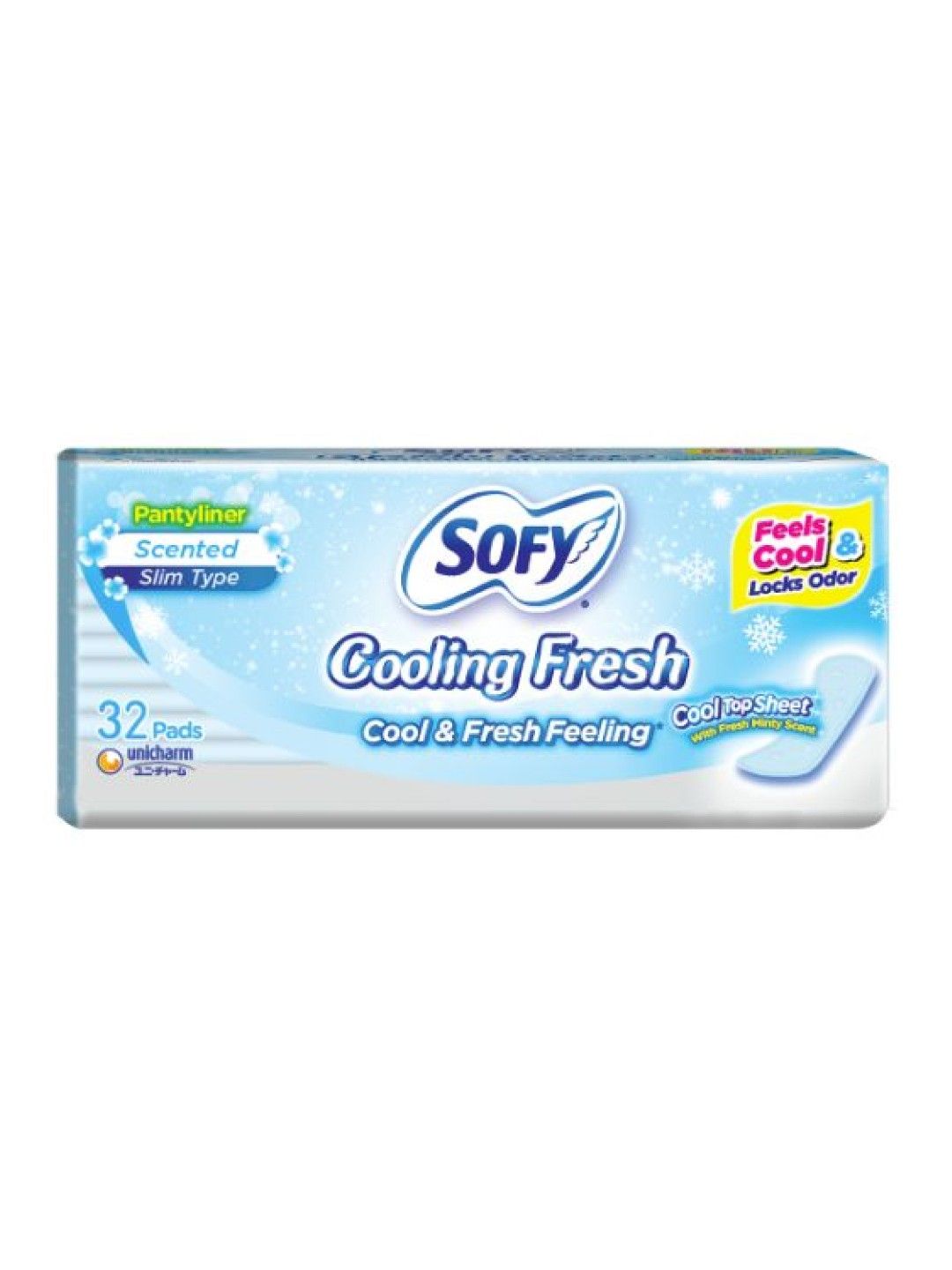 Sofy Cooling Fresh Pantyliner Thin 14cm (32 pads) | edamama