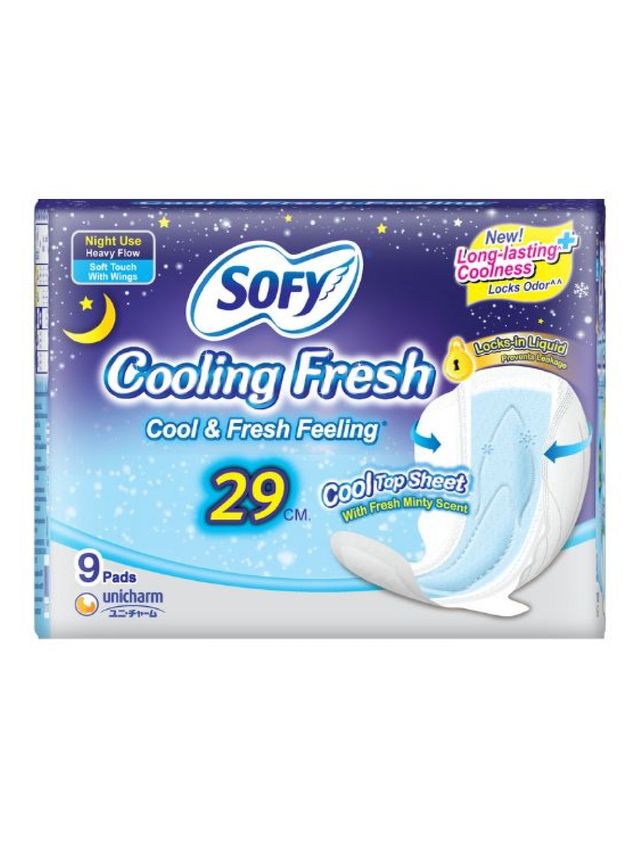 Sofy Cooling Fresh Slim Wing Overnight Sanitary N… | edamama