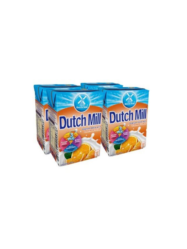 Dutch Mill UHT Yoghurt Drink Orange 90ml x 4 brick | edamama