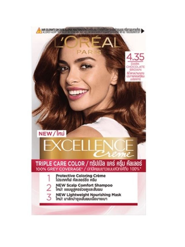 L'Oreal Paris Excellence Creme Triple Care Hair Color - Dark Choco ...