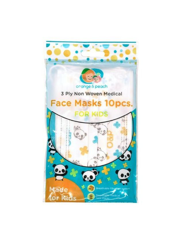 Orange and Peach Disposable 3-ply Face Mask for Kids