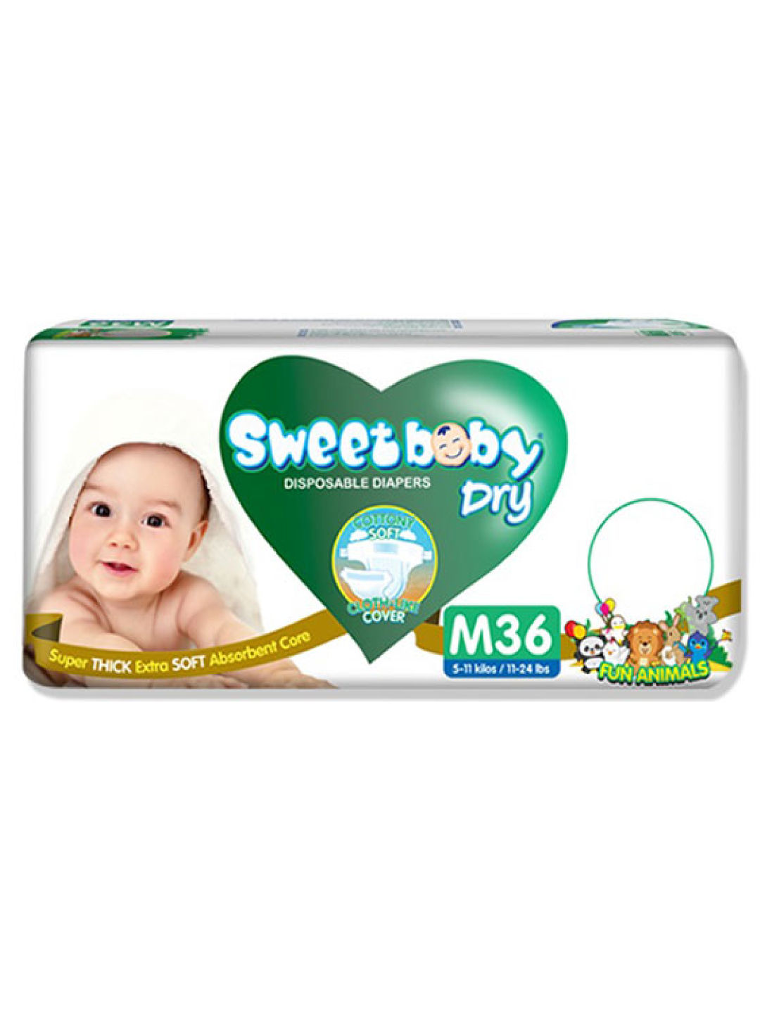 Sweetbaby Dry Disposable Diapers Medium Econo pack | edamama