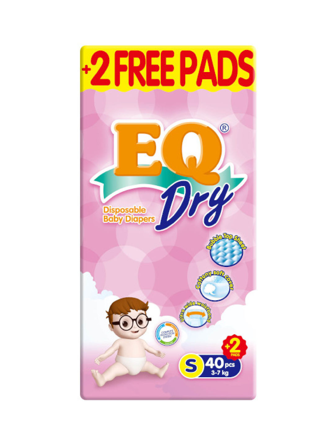 EQ Diapers and Wipes Dry Econo Pack Tape Diaper Sm | edamama