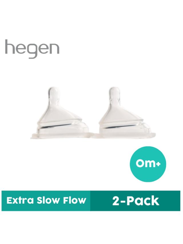 Hegen Extra Slow Flow Teat 0m+ (2-Pack) | edamama Hegen Extra Slow Flow Teat 0m+ (2-Pack) | edamama