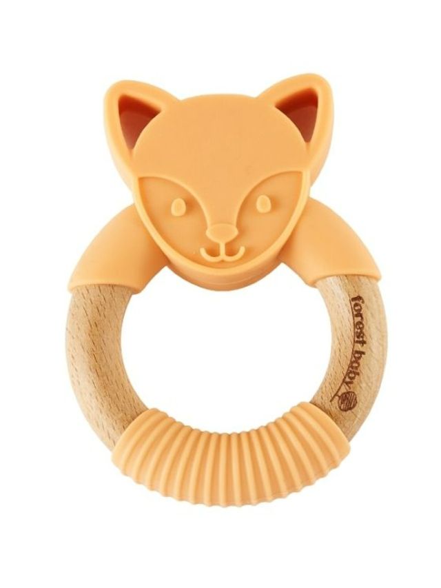 Forest Baby Finley the Fox Silicone and Wooden Te… | edamama