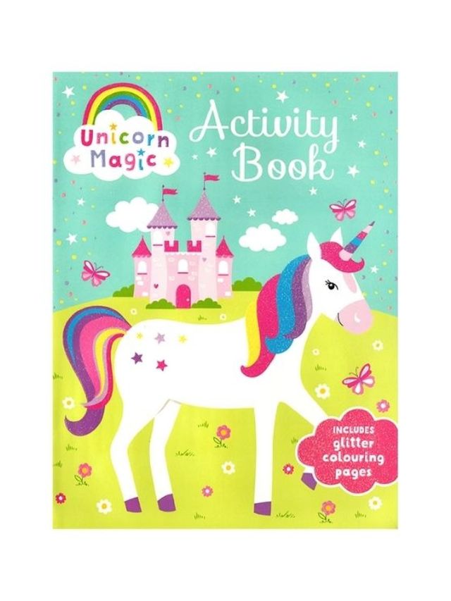 Learning is Fun Glitter Activity Book-Unicorn Magi | edamama
