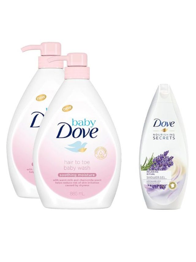 Baby Dove Hair to Toe Body Wash Soothing Moisture 885ml 2-pack with ...