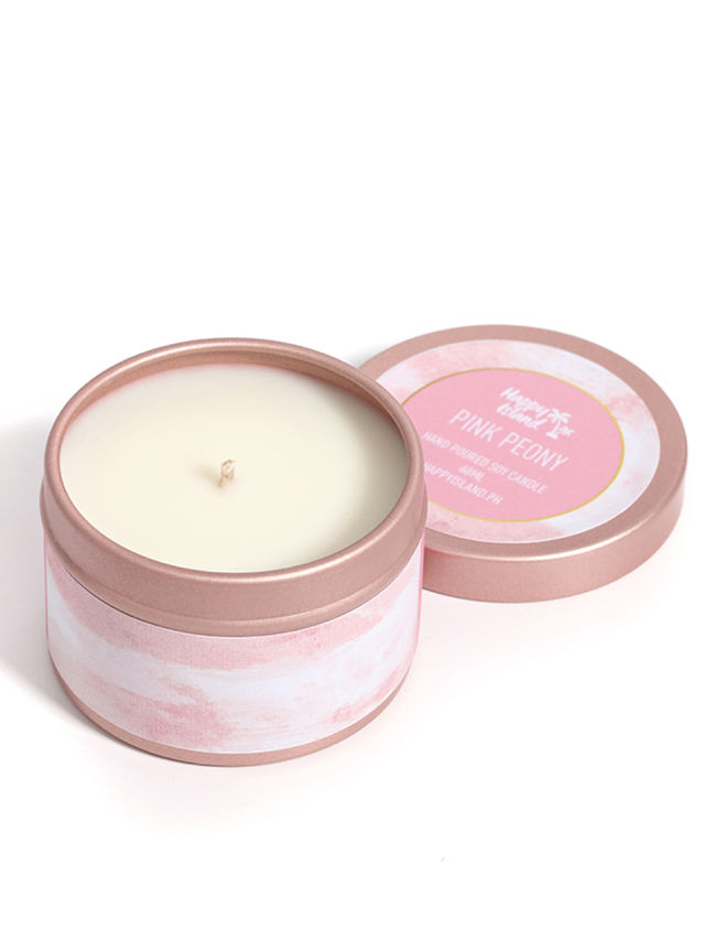 Happy Island Pink Peony Soy Candle (2oz) | edamama