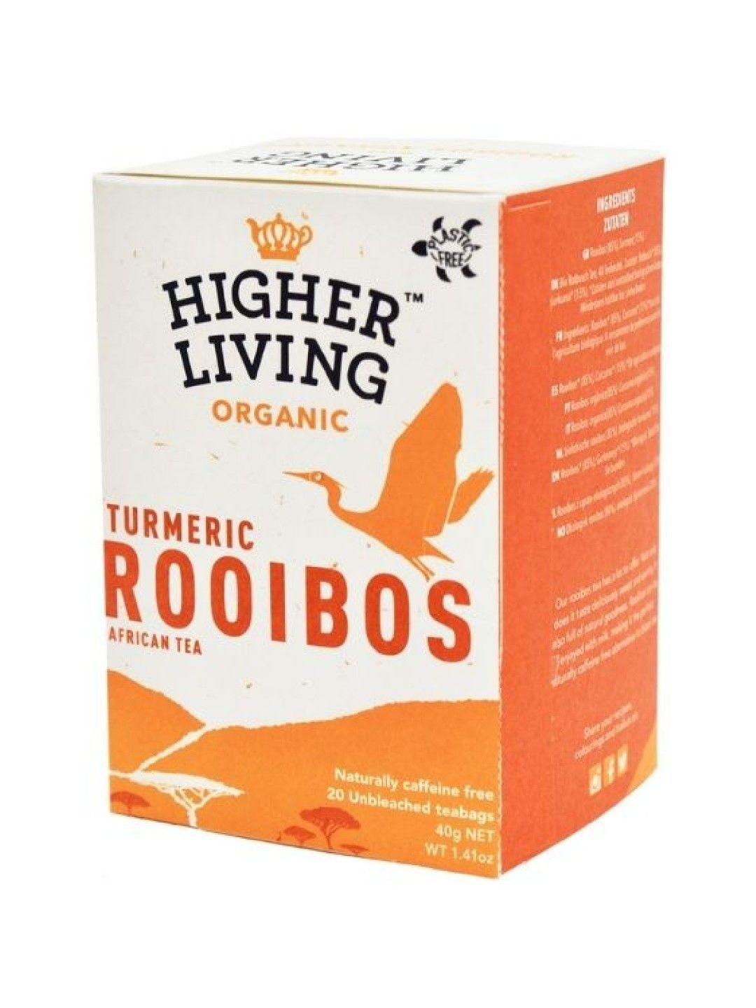 Higher Living Organic Rooibos Turmeric Tea (20 bags) | edamama