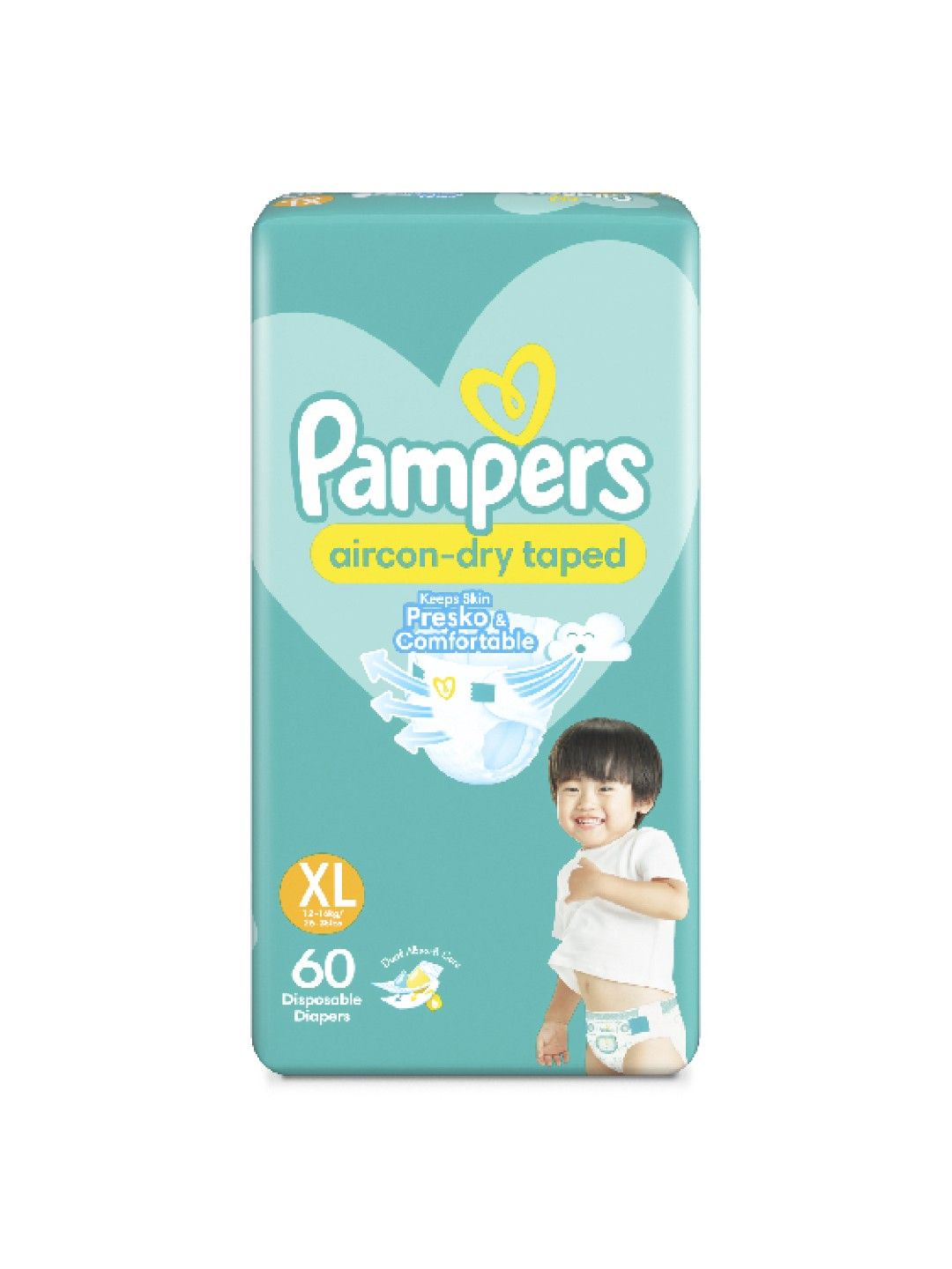 Pampers Baby Dry Taped XL 60s x 1 pack (60 pcs) | edamama