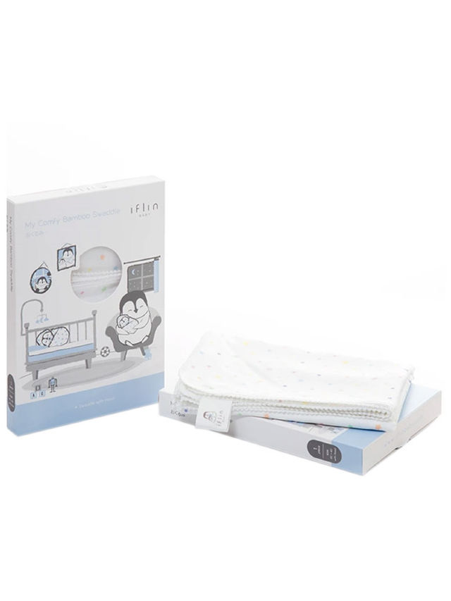 Iflin Baby My Comfy Bamboo Swaddle with Hood | edamama