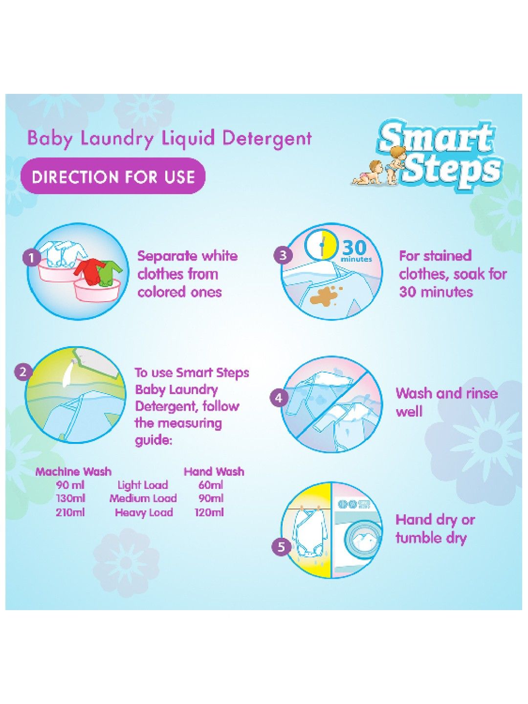 Smart Steps Baby Laundry Liquid Detergent 900mL | edamama
