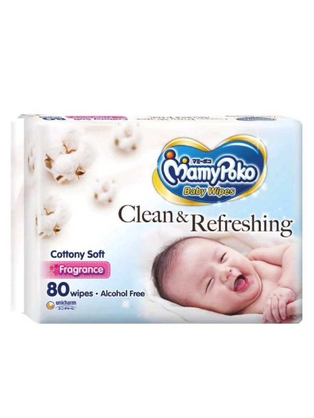 MamyPoko Baby Wipes with Fragrance (80 pulls) | edamama
