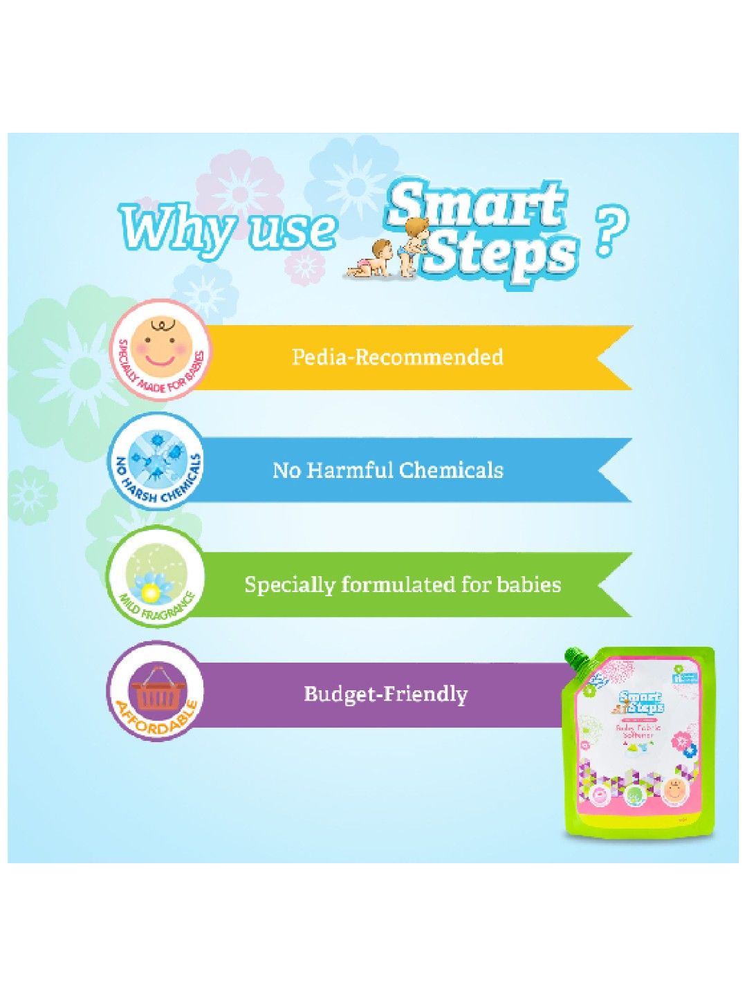 Smart Steps Baby Fabric Softener 900mL | edamama