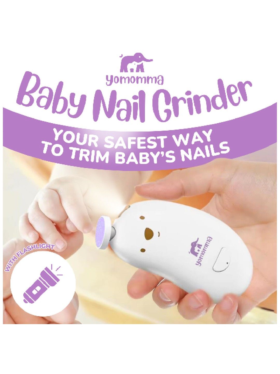 Yomomma Baby Electric Nail file w/ Light | edamama