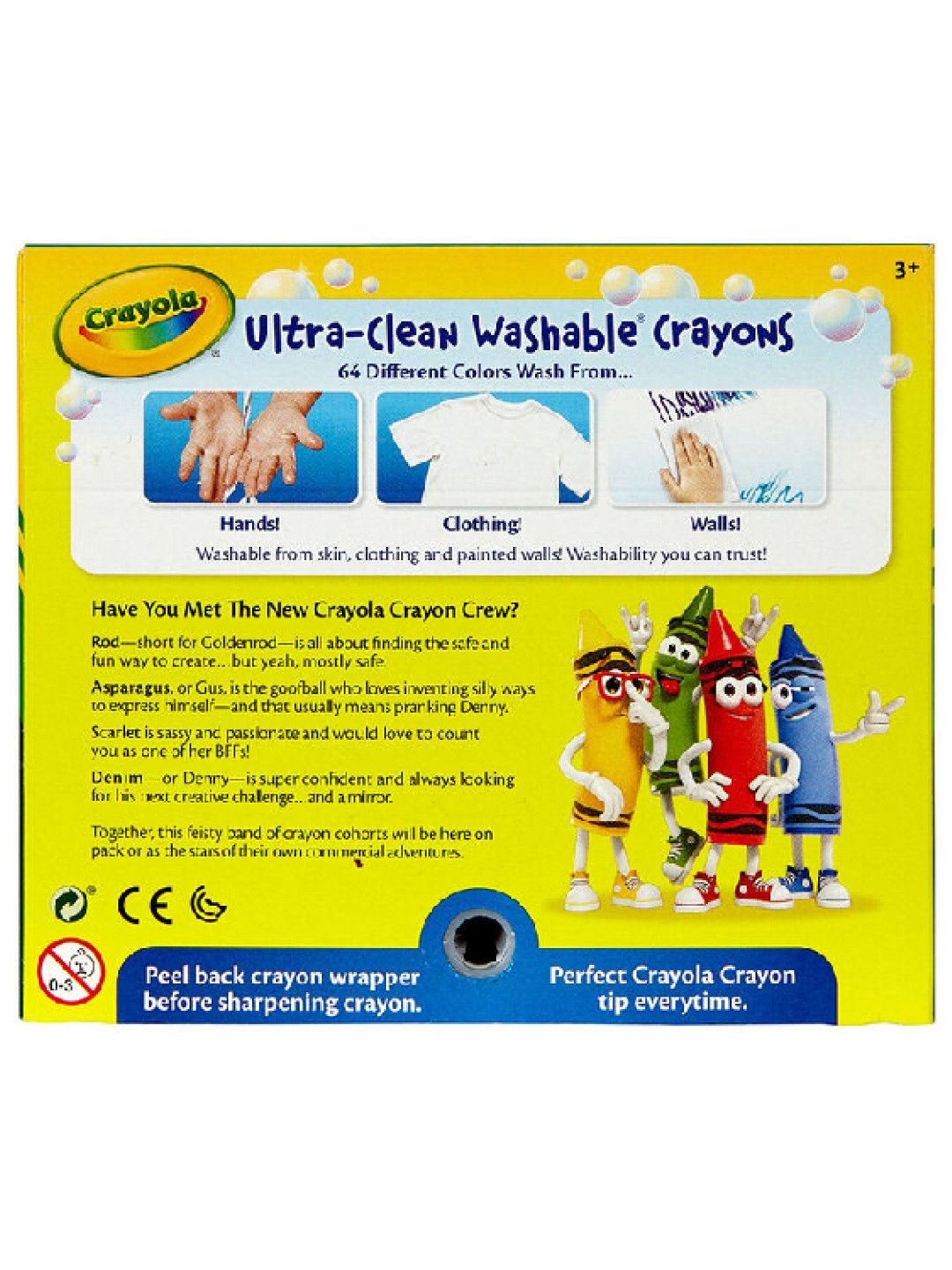Crayola Ultra Clean Washable Crayons (64 Count) | edamama
