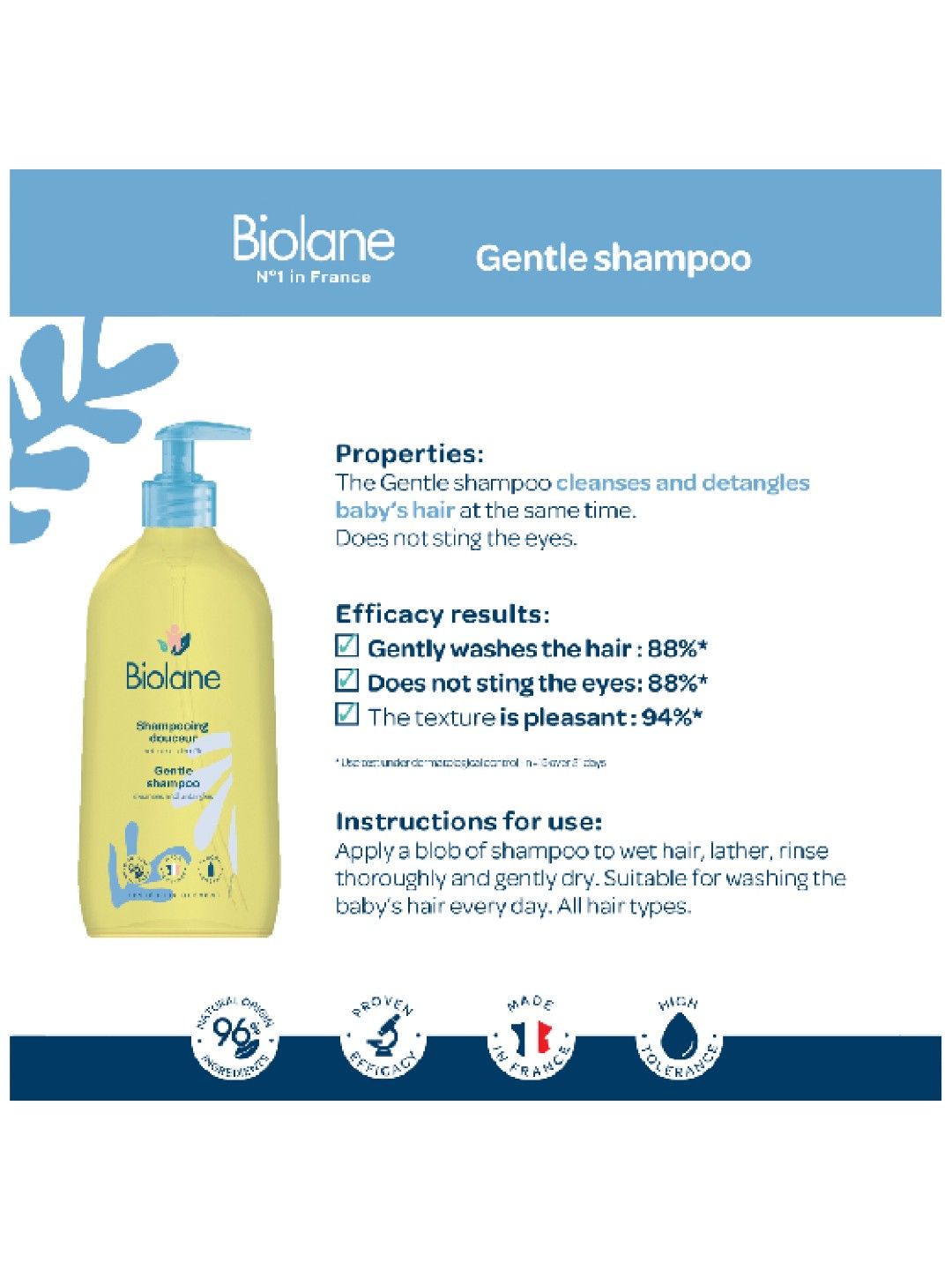 Biolane Gentle Shampoo (300ml) Set of 3 | edamama