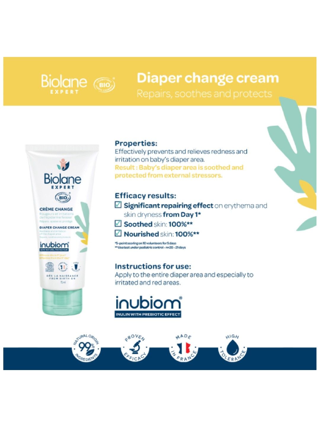 Biolane Expert BIO Diaper Rash Cream (75ml) | edamama