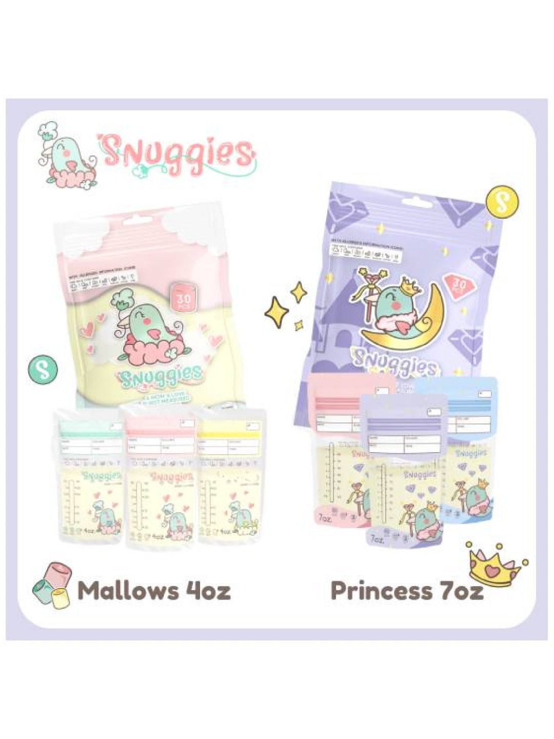 Snuggies Breastmilk Bag Mixed Buy 10 and Get (1L) | edamama