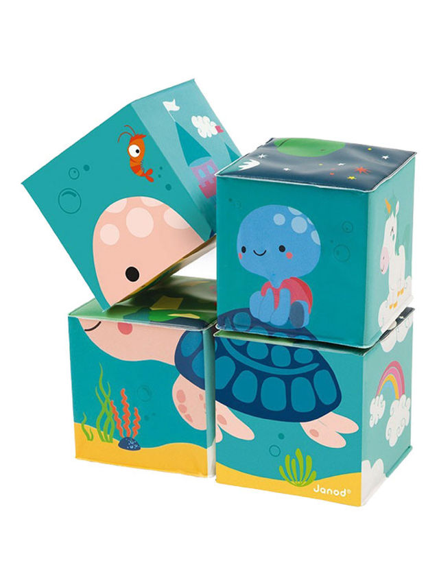 Janod Bath Cubes (4-Piece) | edamama