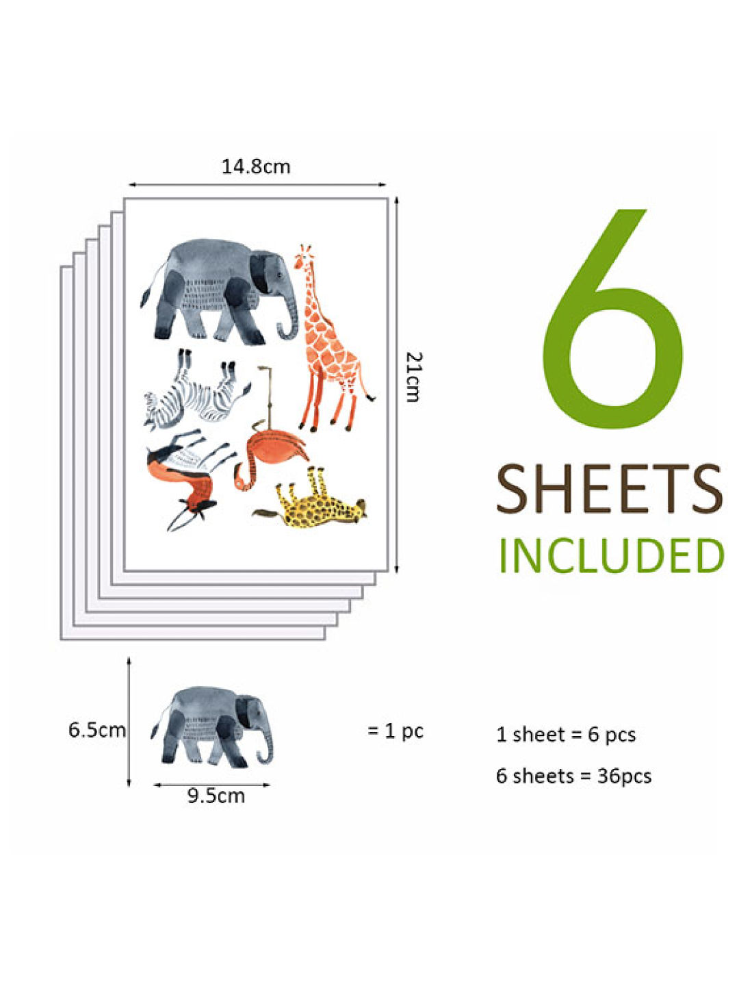 Juju Nursery Watercolor Animals Wall Decals Nurser | edamama