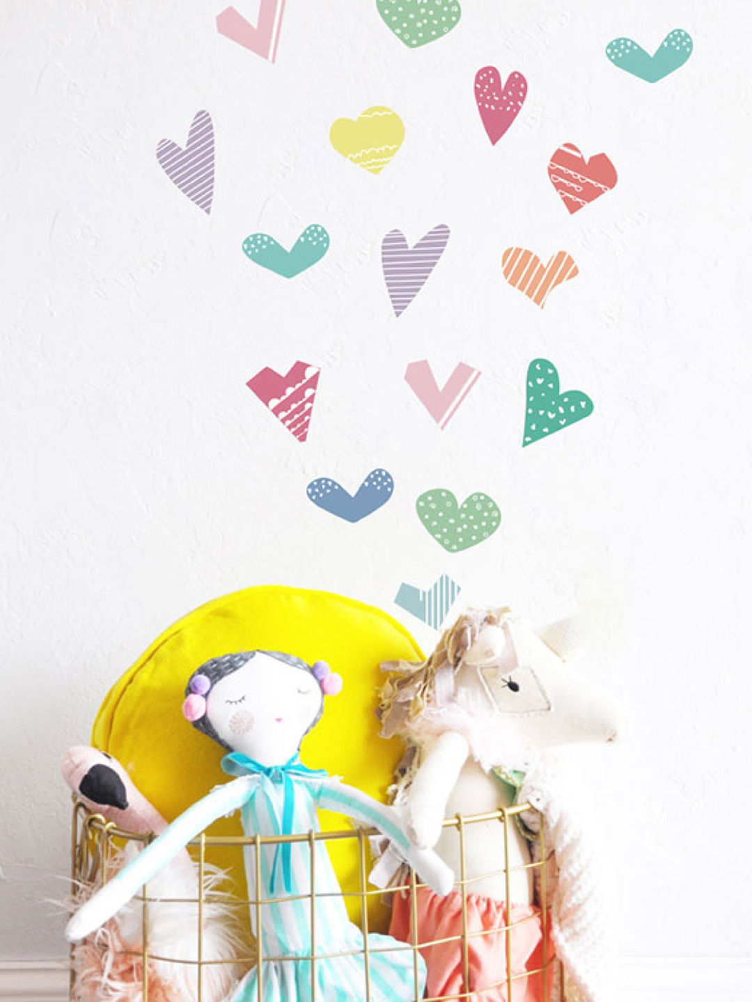 Juju Nursery Colorful Hearts Wall Decals Nursery S | edamama