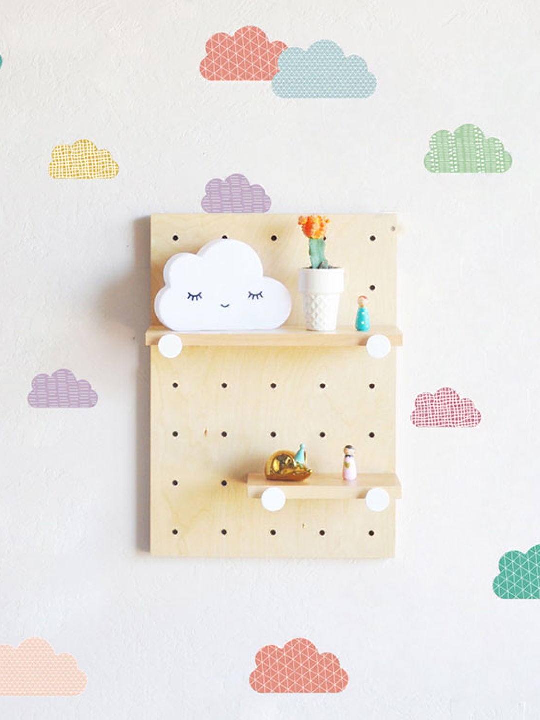 Juju Nursery Colorful Clouds Wall Decals Nursery S | edamama