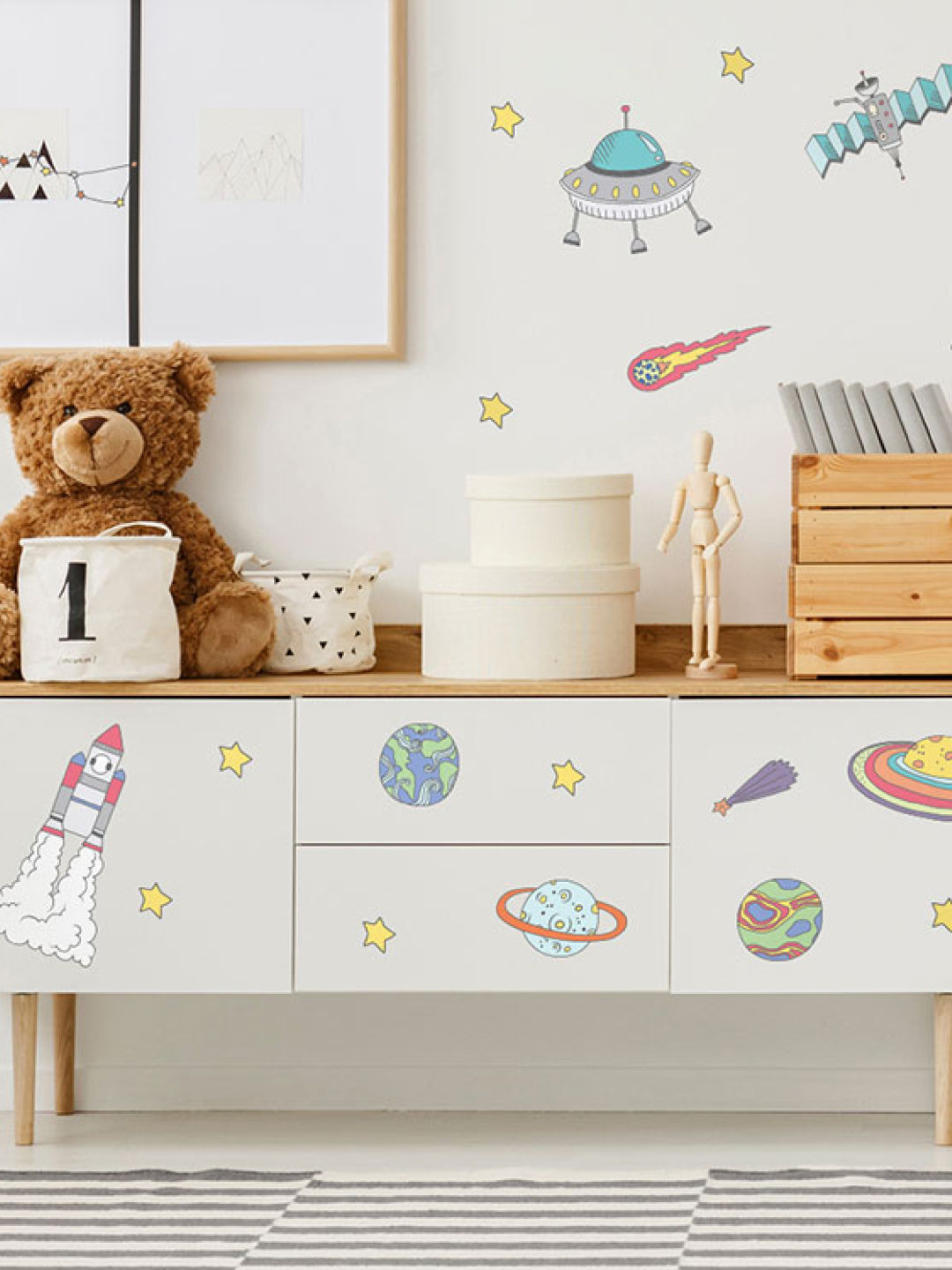 Juju Nursery Outer Space Wall Decals Nursery Stick | edamama