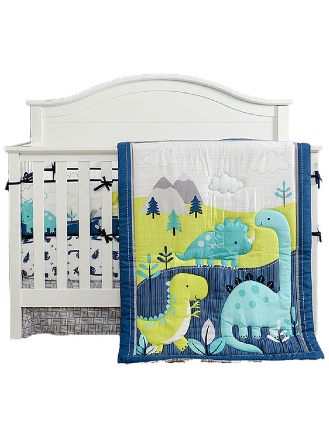 Juju Nursery Dinosaur Land 7-Piece Crib Bedding Se | edamama