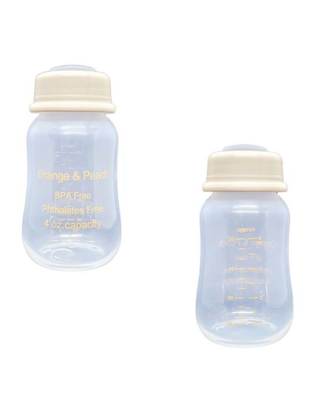Orange and Peach Breastmilk Storage Bottles Milk Con