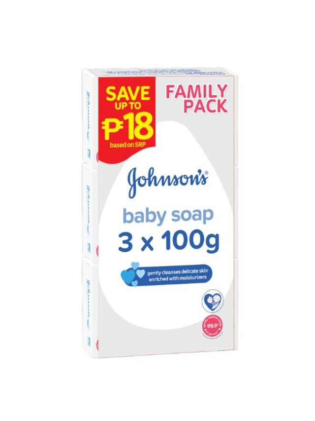 Johnson's Regular Baby Soap Family Pack (100g x 3) | edamama