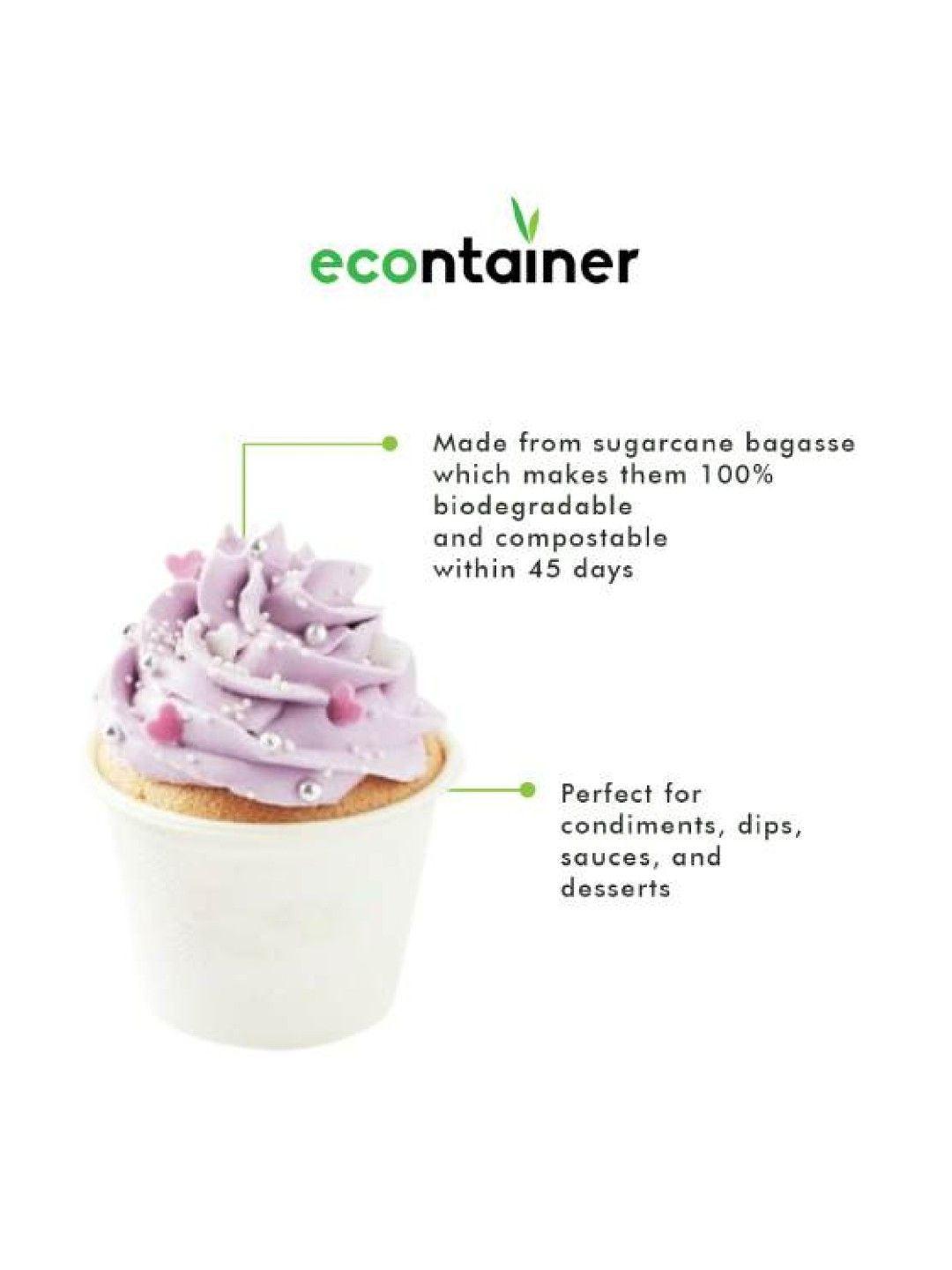 Econtainer Sugarcane Bagasse Sauce Cup Eco-friendl | edamama