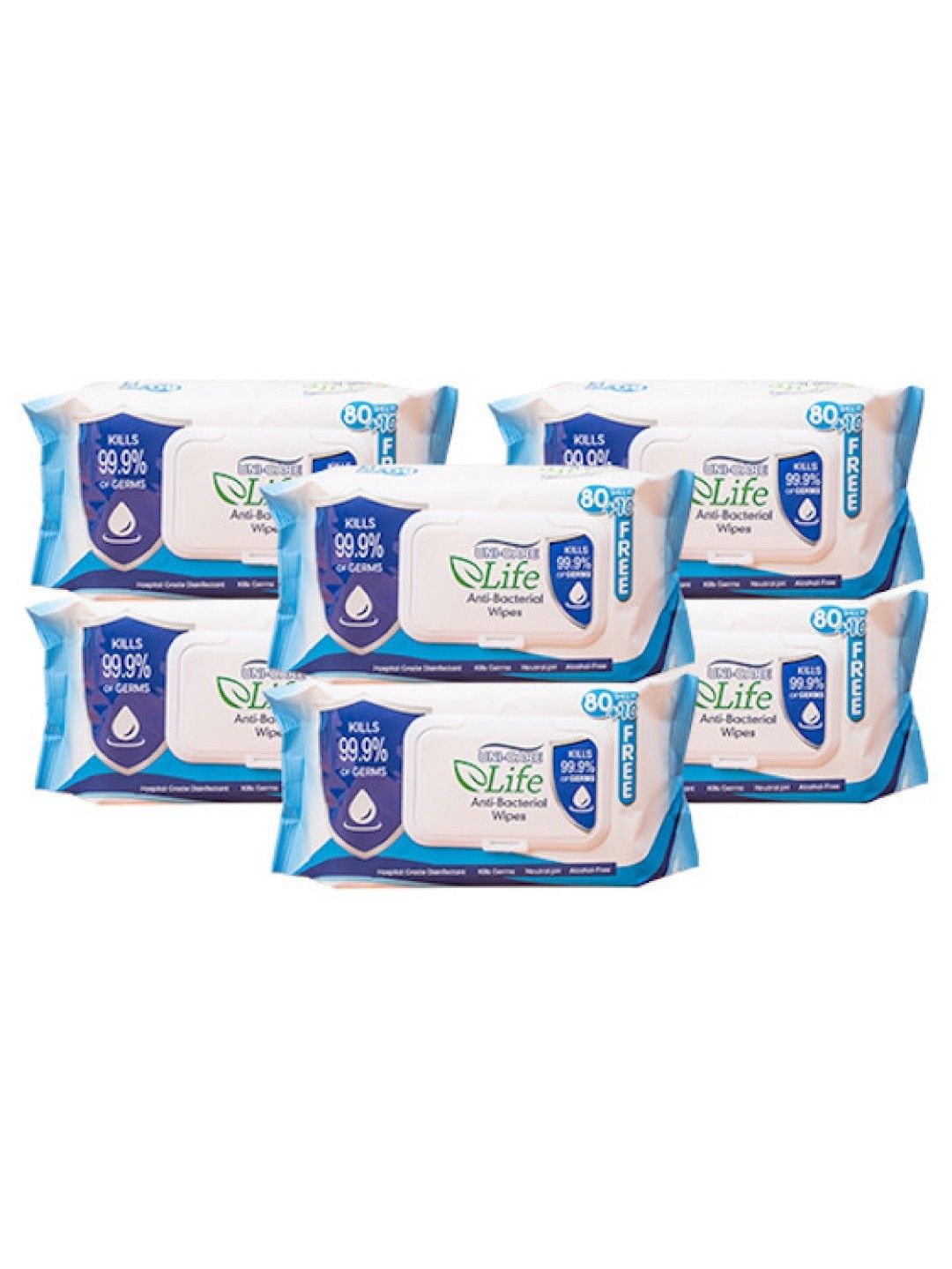 Uni-Care Life Anti-Bacterial Wipes 90's 6-Pack | edamama