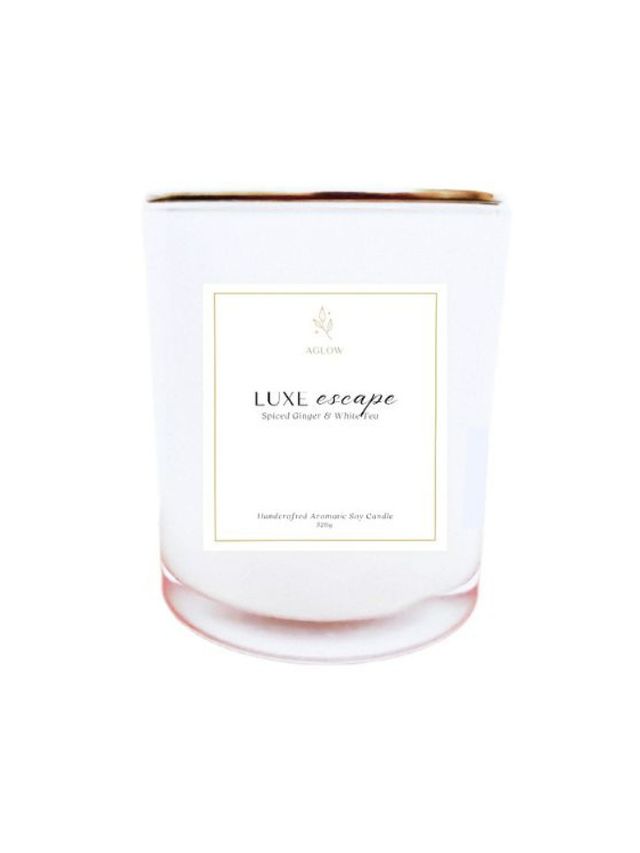 Aglow Premium Soy Candle Luxe Escape (Spiced Ginge | edamama