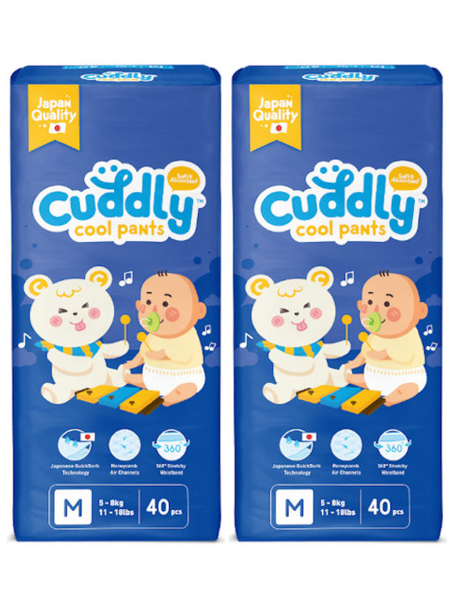 Cuddly Japanese Cool Pants Diaper Medium 2-Pack (8 | edamama