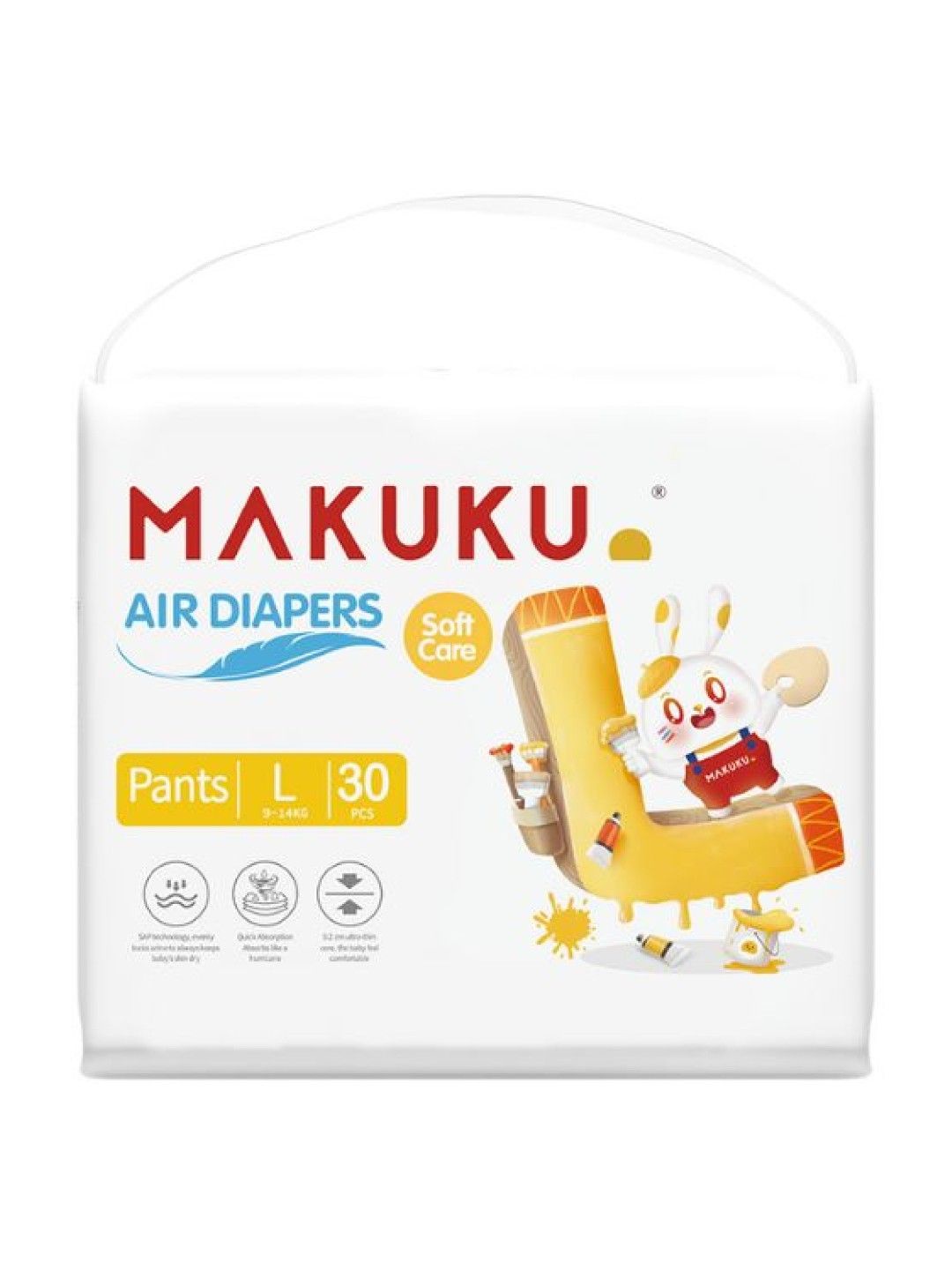 Makuku Super Quick Dry Soft Care Diaper Pants, Lar | edamama