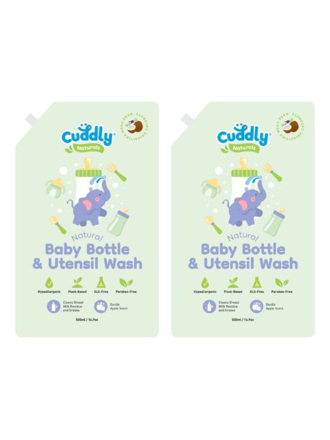 Cuddly Naturals Food-Safe Baby Bottle Wash 2-Pack | edamama