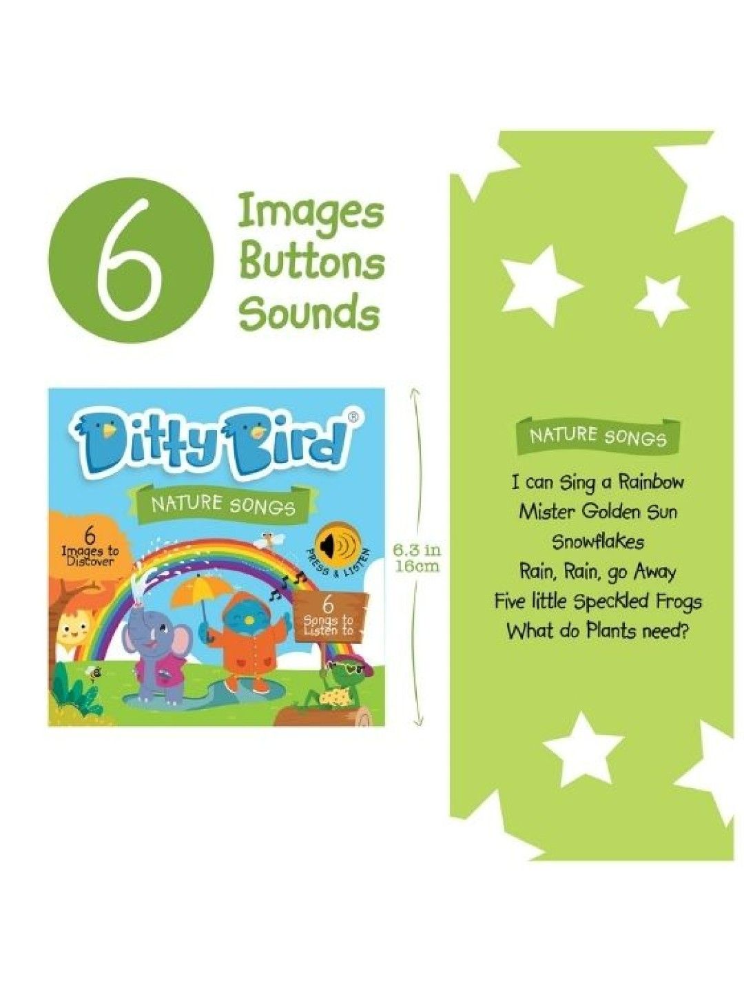 Ditty Bird Musical Book - Nature Songs | edamama