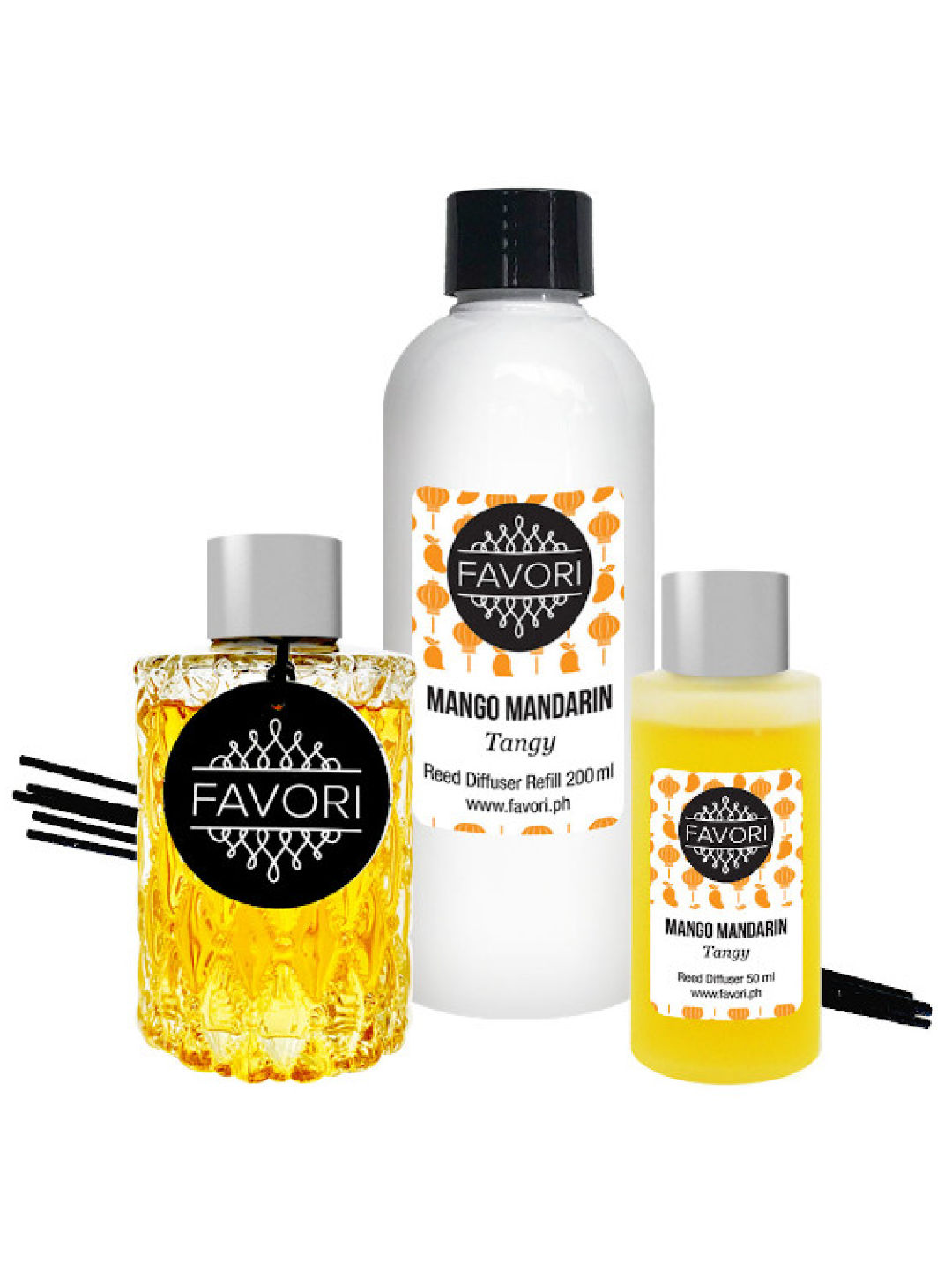 FAVORI Mango Mandarin Trio Reed Diffuser | edamama