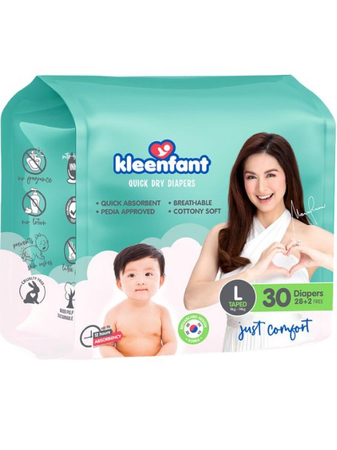 Kleenfant Diaper Taped Large (30 pcs) | edamama
