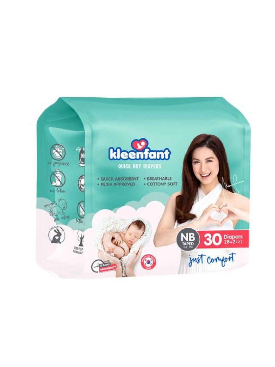 Kleenfant Diaper Taped Newborn (30 pcs) | edamama