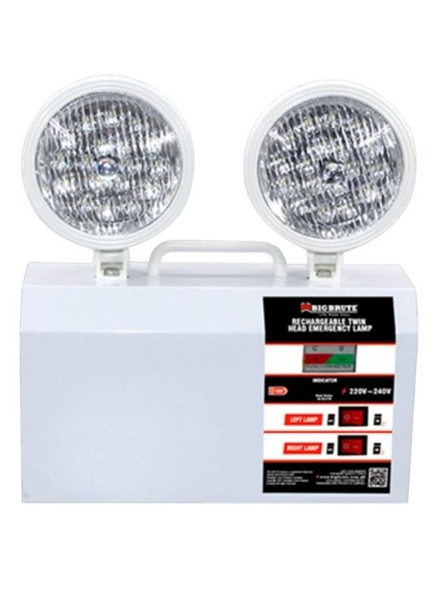 Big Brute Rechargeable Twin Head Emergency Lamp | edamama