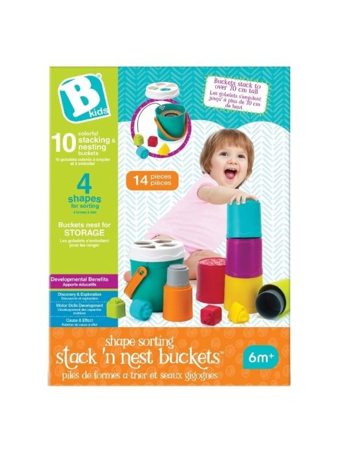 Blue Box Shape Sorting Stack n' Nest Buckets | edamama