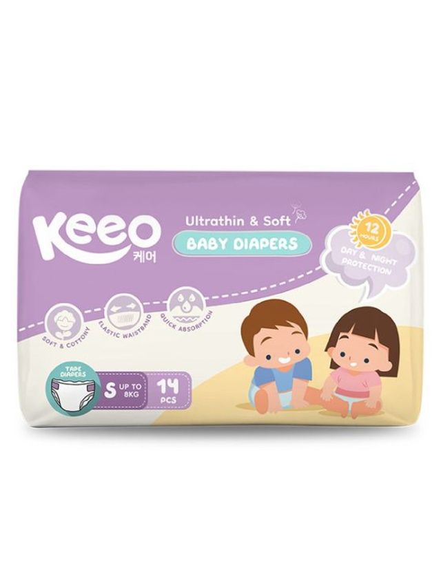 Keeo Korean Tape Diaper Small (14's) Pack of 1 | edamama