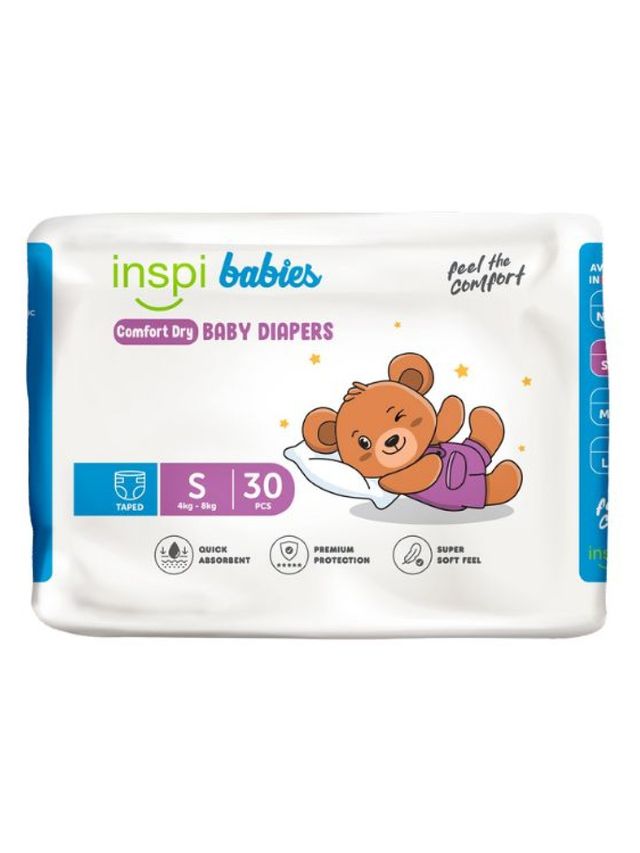 Inspi Babies Diaper Taped Small (30 pcs) | edamama
