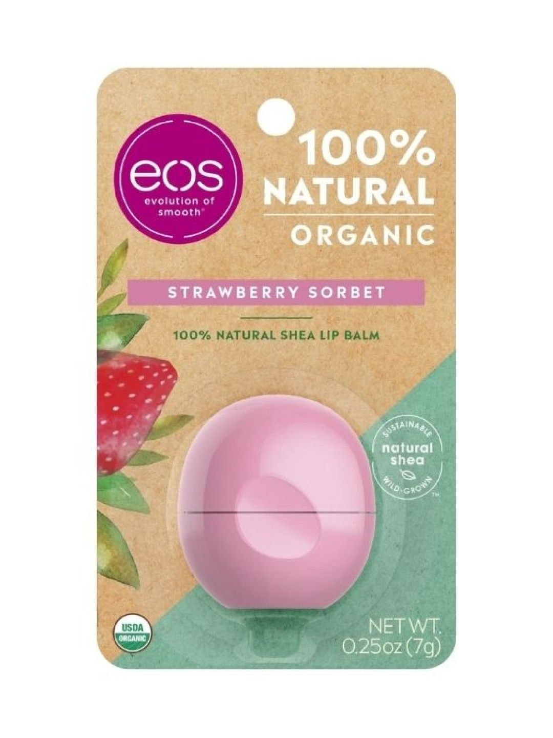 EOS Evolution of Smooth Lip Balm Strawberry Sorbet (7g) | edamama