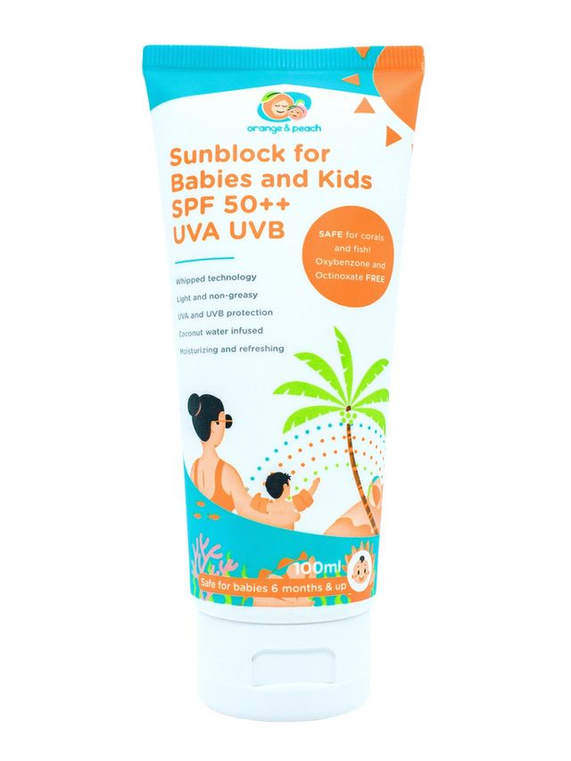 Orange and Peach Sunblock For Babies & Kids SPF 50++